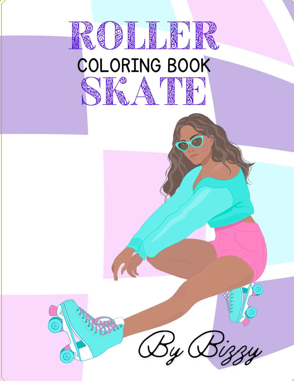 Roller Skate Coloring Book: Brzezinski, Ms Bizzy: 9798323971084: Amazon ...