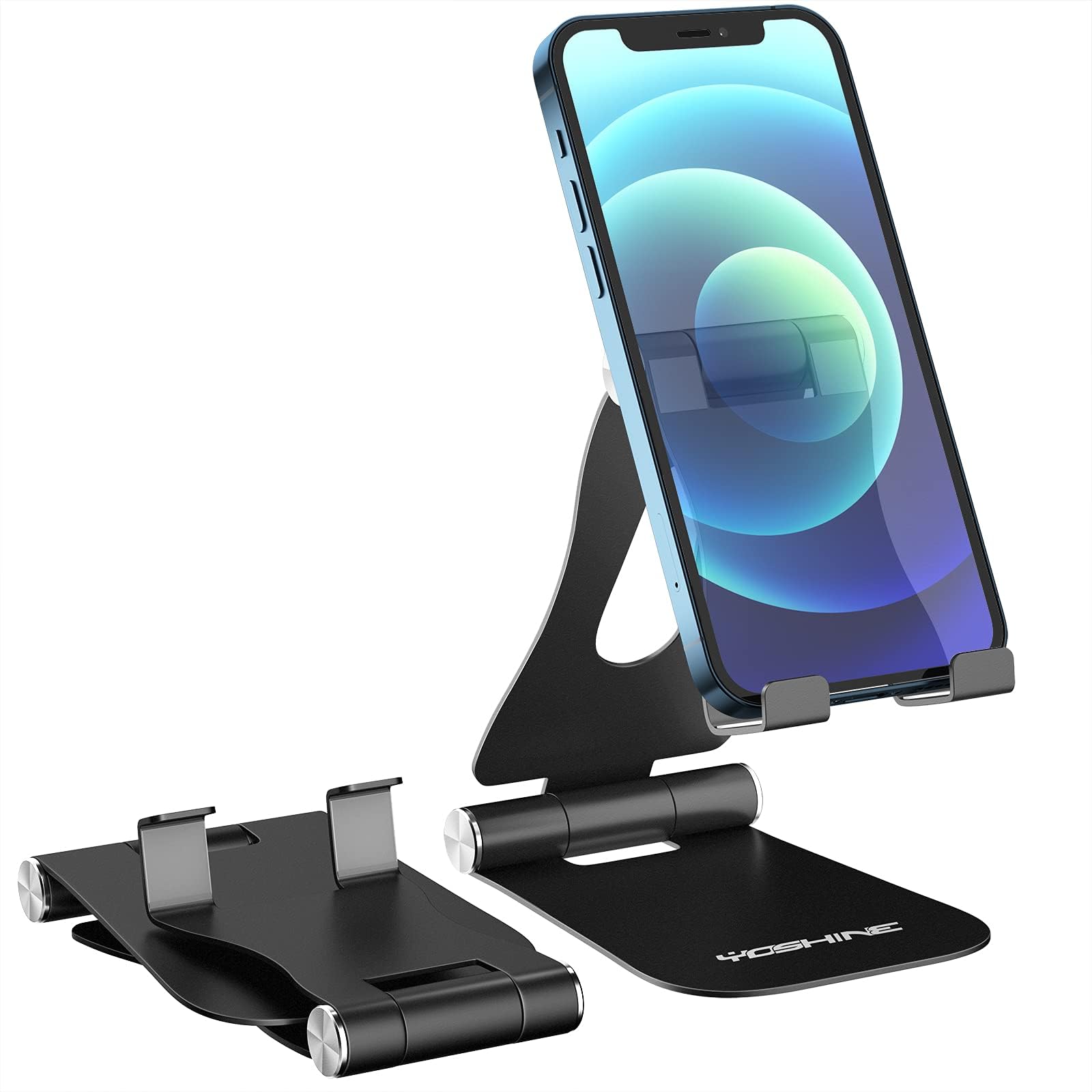 Phone Stand Adjustable, YOSHINE iPhone Stand for Desk, Foldable Mobile ...