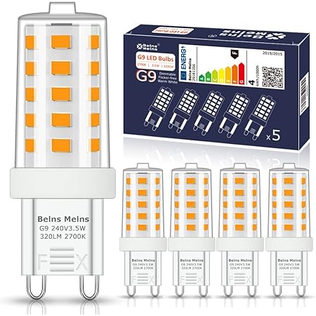 CHEERBEE G9 LED Bulbs Dimmable, Warm White 2700K, 3W G9 LED Light Bulb ...