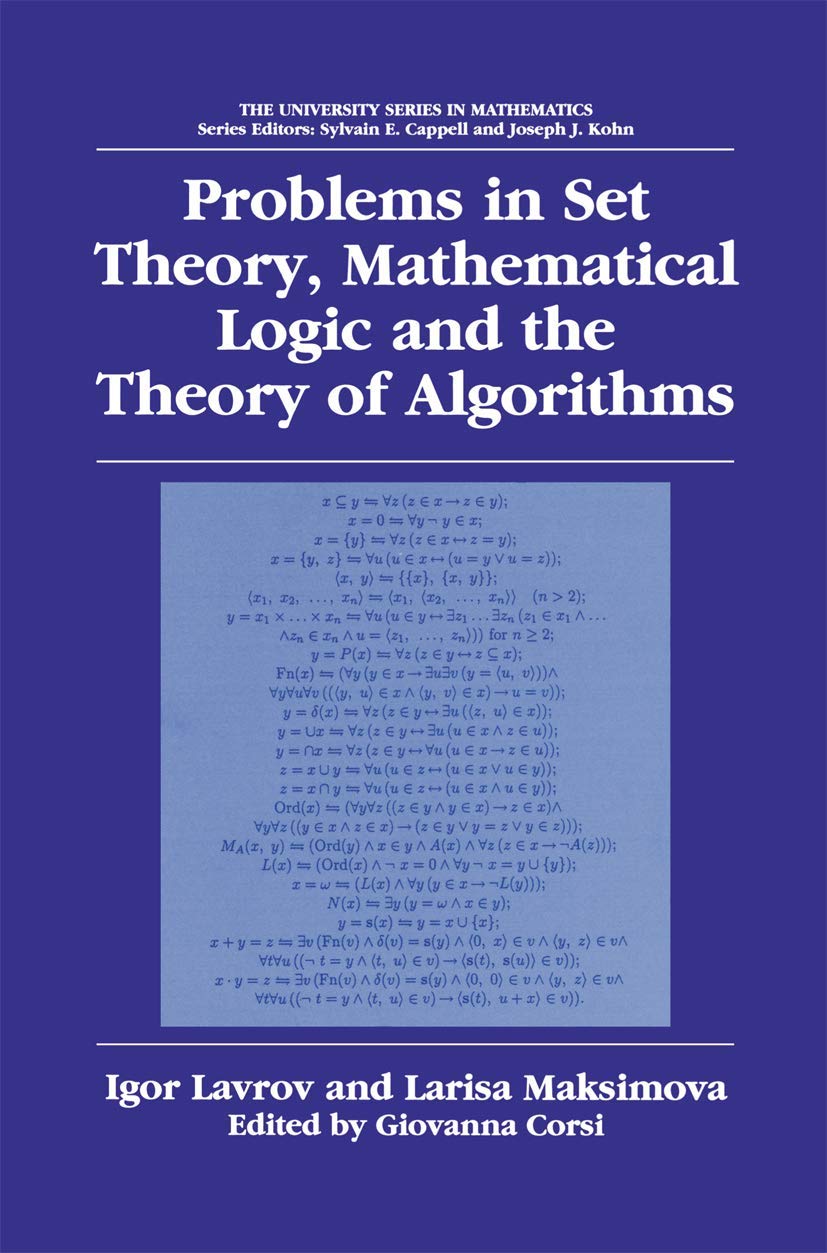 Problems in Set Theory, Mathematical Logic and the Theory of Algorithms ...