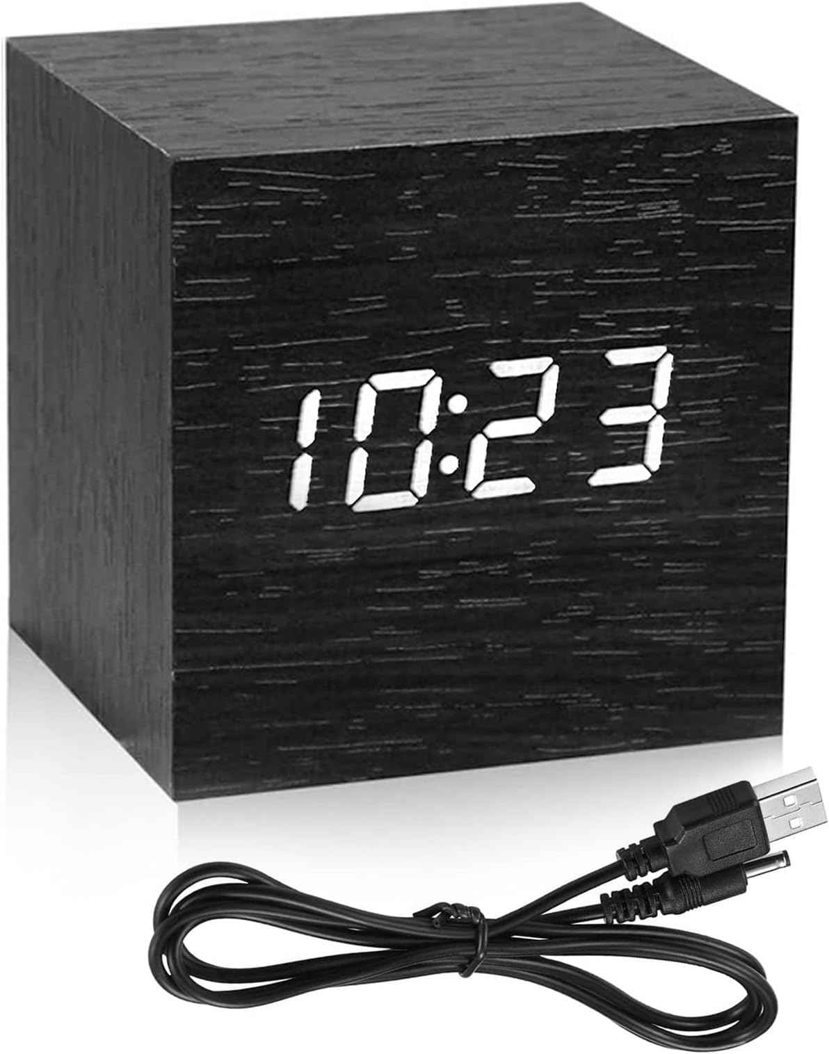 Gingko Cube LED Click Clock Alarm Clock With Sound Activation (Time ...