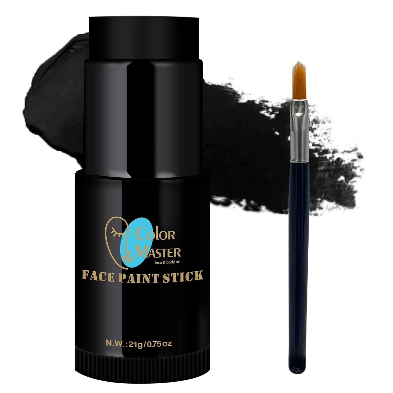 Amazon.com : ColorMaster Eye Black Face Body Paint Stick (0.75oz ...