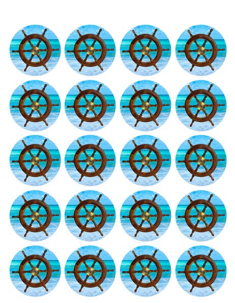 Amazon.com: 1.875" Round Pre-Cut Ship Wheel Edible Images For Your ...
