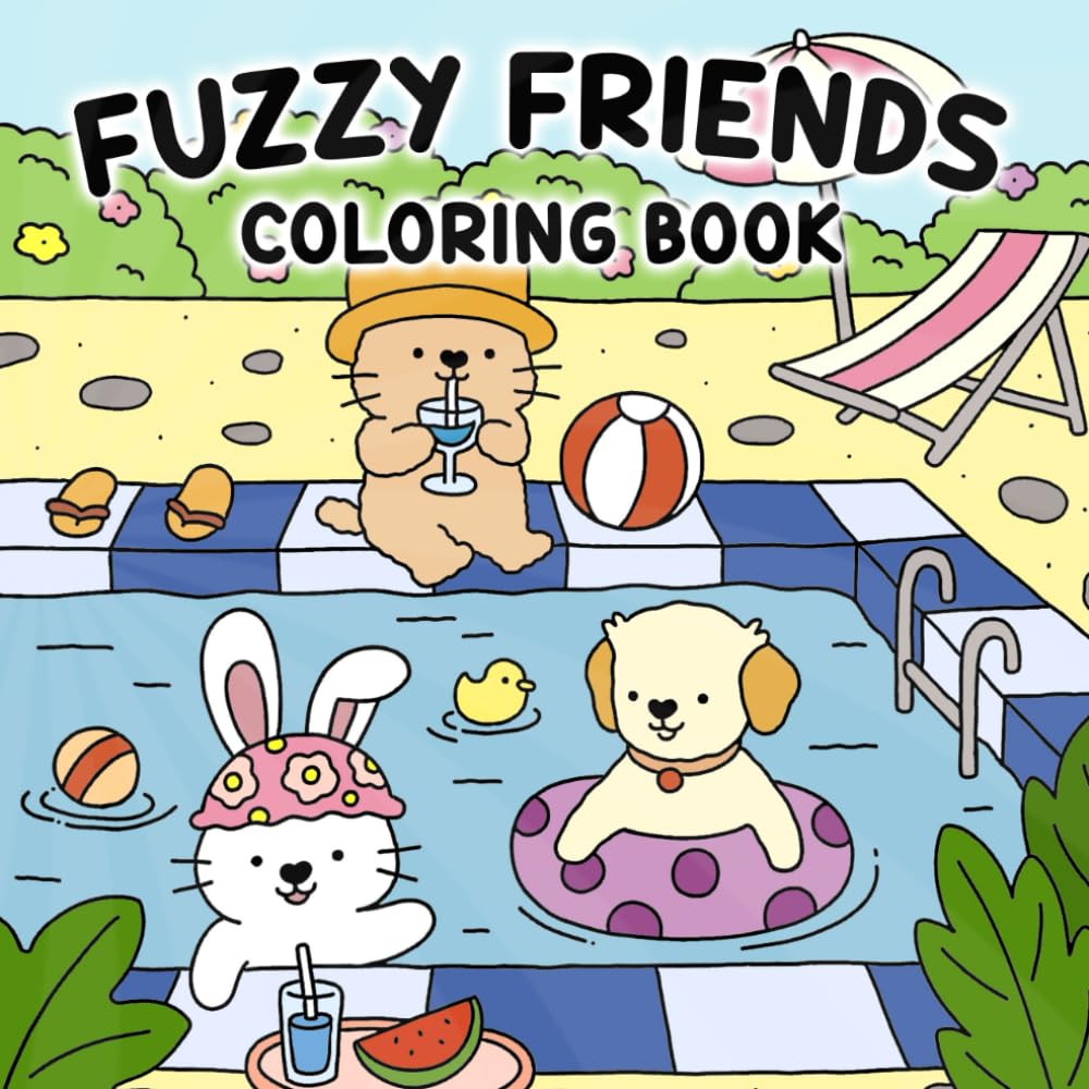 Fuzzy Friends Coloring Book: Enchanting Coloring Pages for Adults and ...