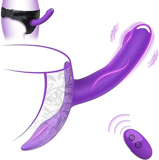 Amazon.com: Strap-On Vibrating Dildo, Adjustable Harness Vibrator with ...