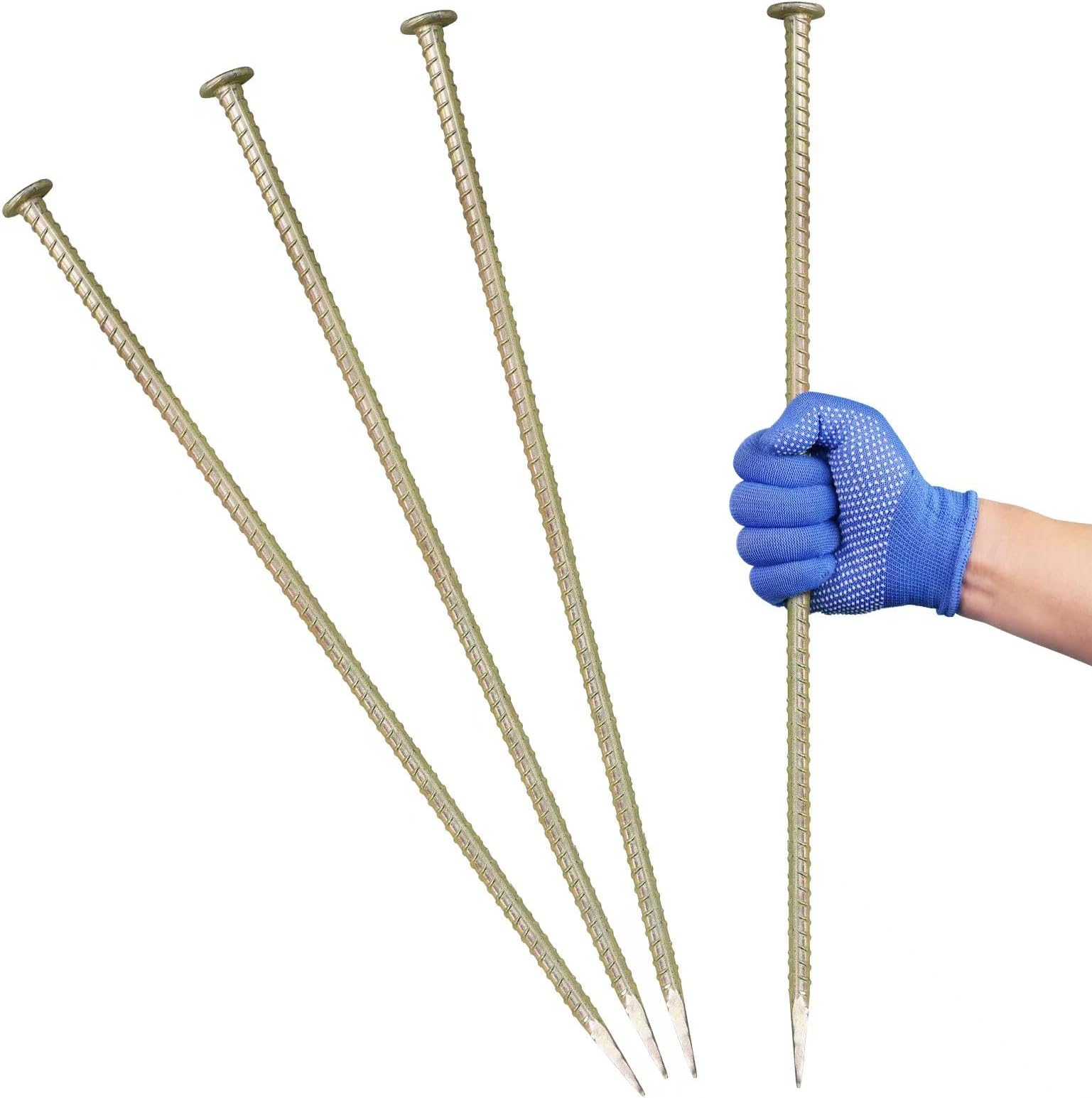 Amazon.com : JPOIP 23-Inch Long Rebar Stakes - 1/2 Inch Diameter Heavy ...