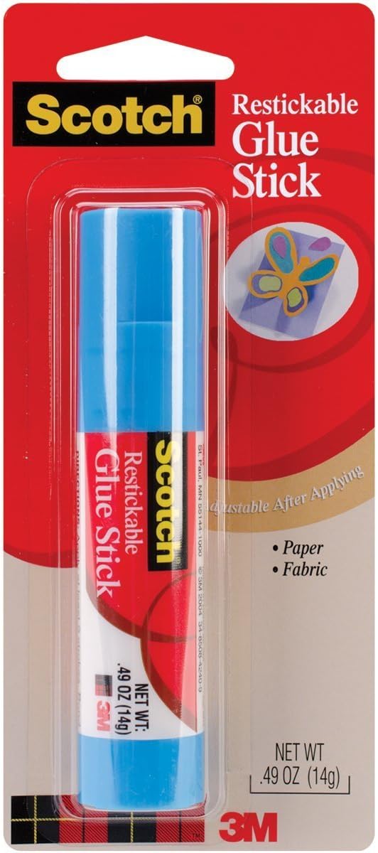 Amazon.com: Removable Restickable Glue Stick.49oz, Repositionable Stick ...