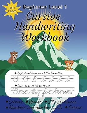 Cursive Handwriting Workbook for Kids: Beginner Level 1: Learn Cursive ...