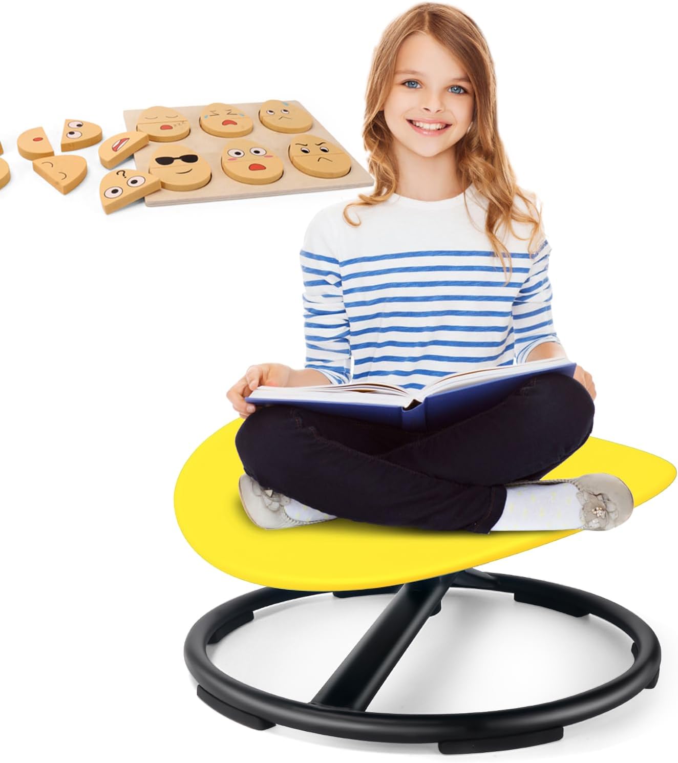 Amazon.com: Autism Kids Swiel Chair,Sensory Toy Chair,Carousel Spin ...