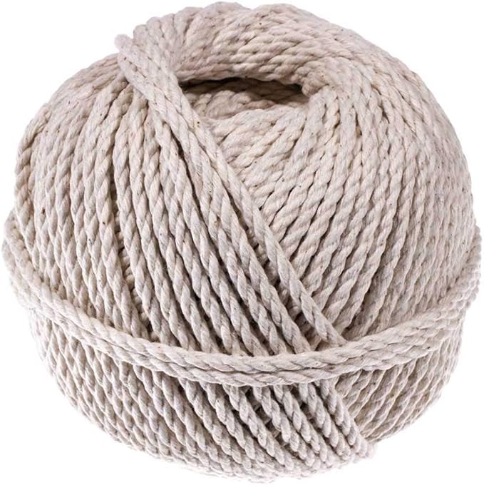 Amazon.com: 3 Strand Cable Cotton Twine (3 MM x 200 Feet) - Mason Line ...