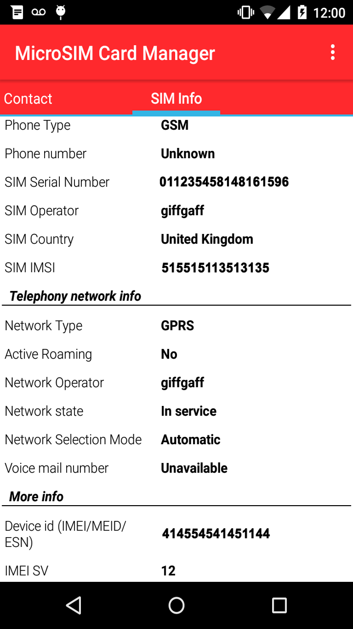 MicroSIM Card Manager - App on Amazon Appstore