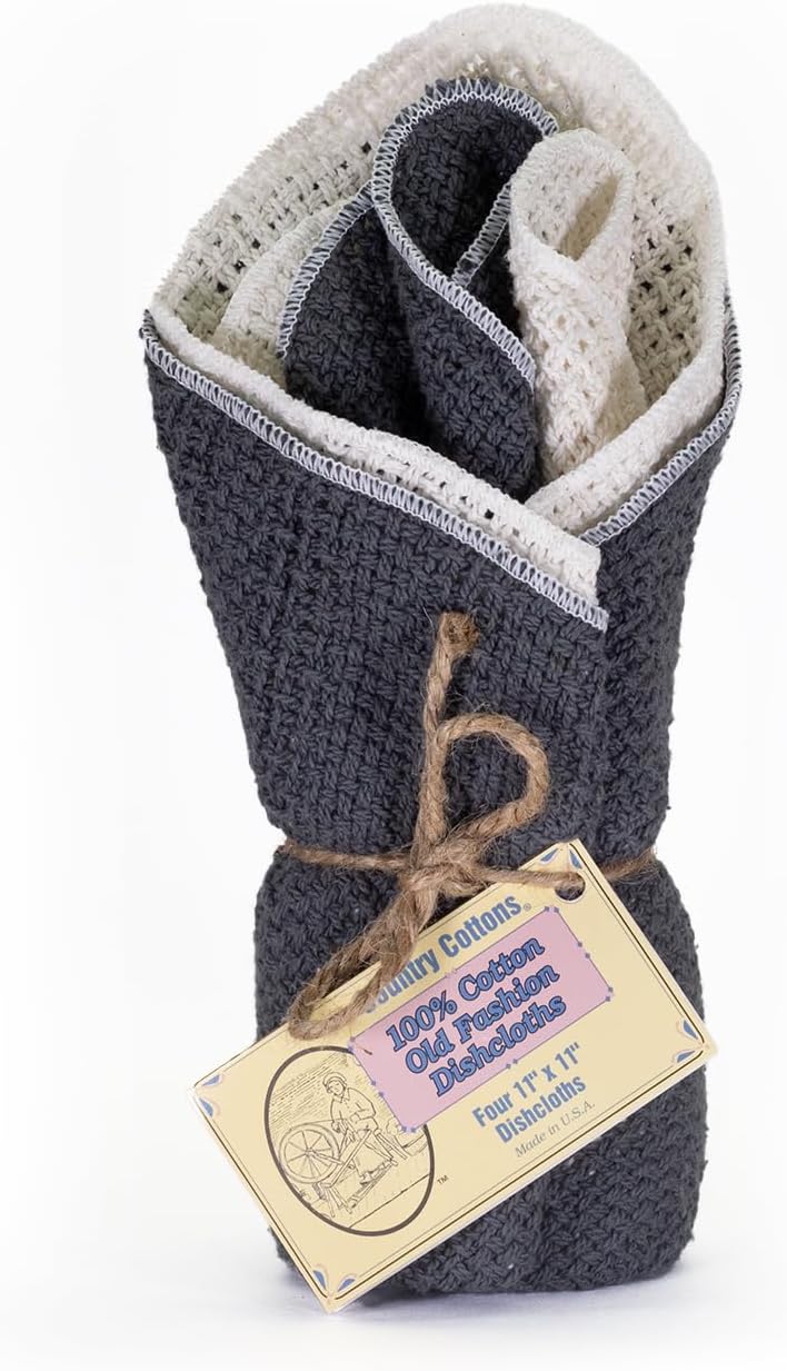 Amazon.com: Country Cottons Old Fashion 100% Cotton Dishcloths - Set of ...