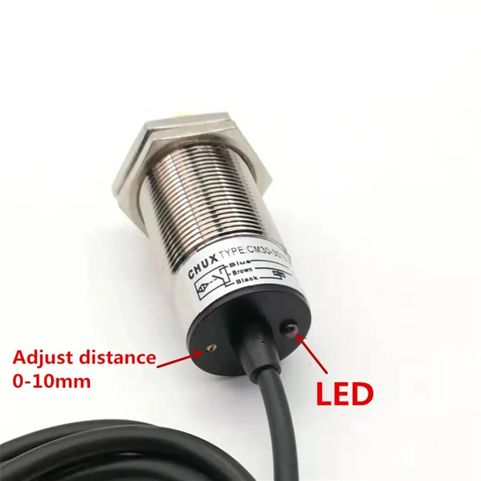 Snapklik.com : M30 Capacitive Proximity Sensor NPN 24V DC 10-30V NO/NC ...
