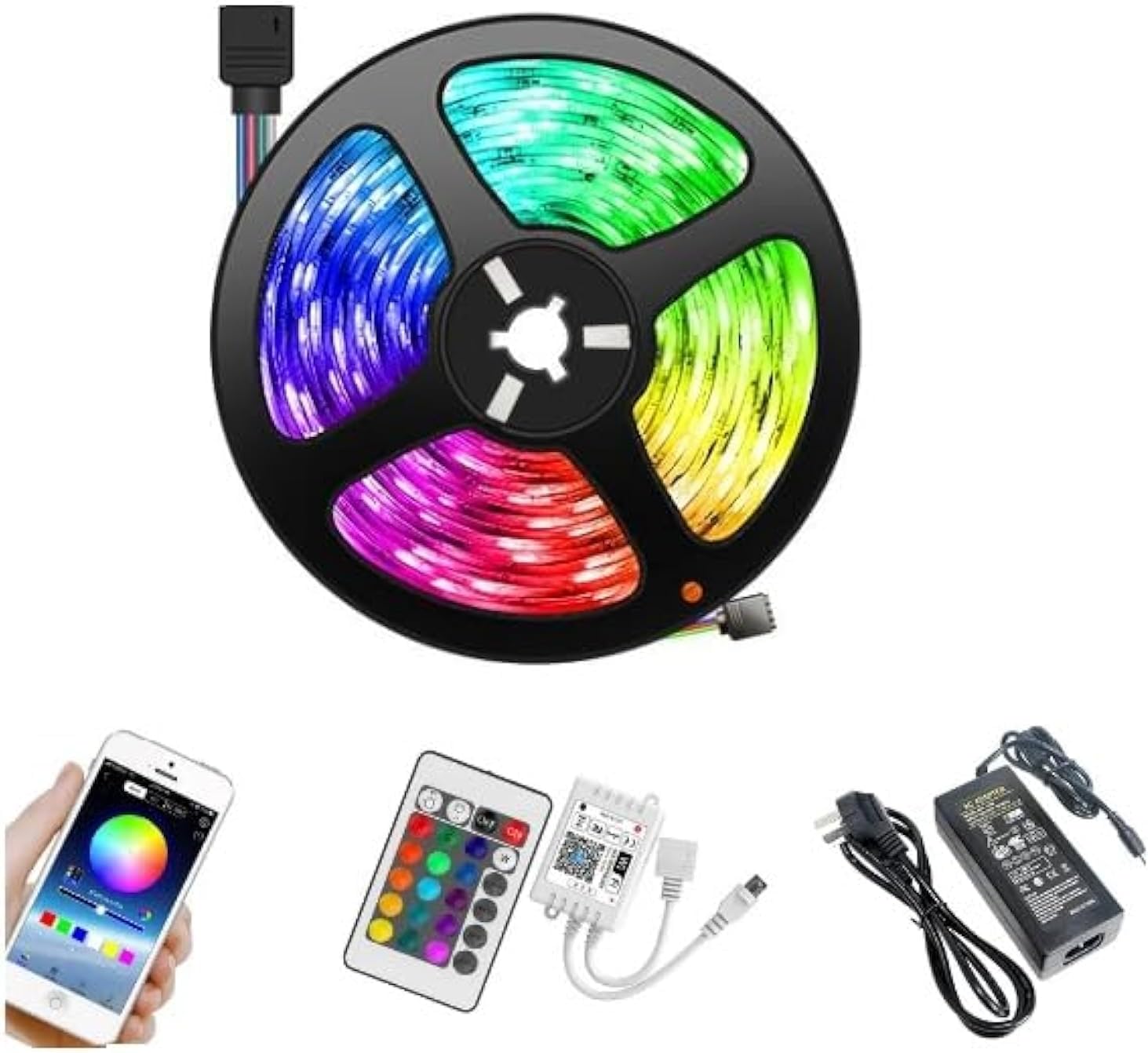 5M LED Strip with Remote Control and Bluetooth: Buy Online at Best ...