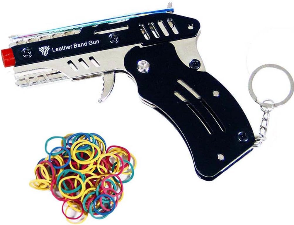 Amazon.com: Rubber Band Gun New Generation Upgrade Mini Metal Foldable ...