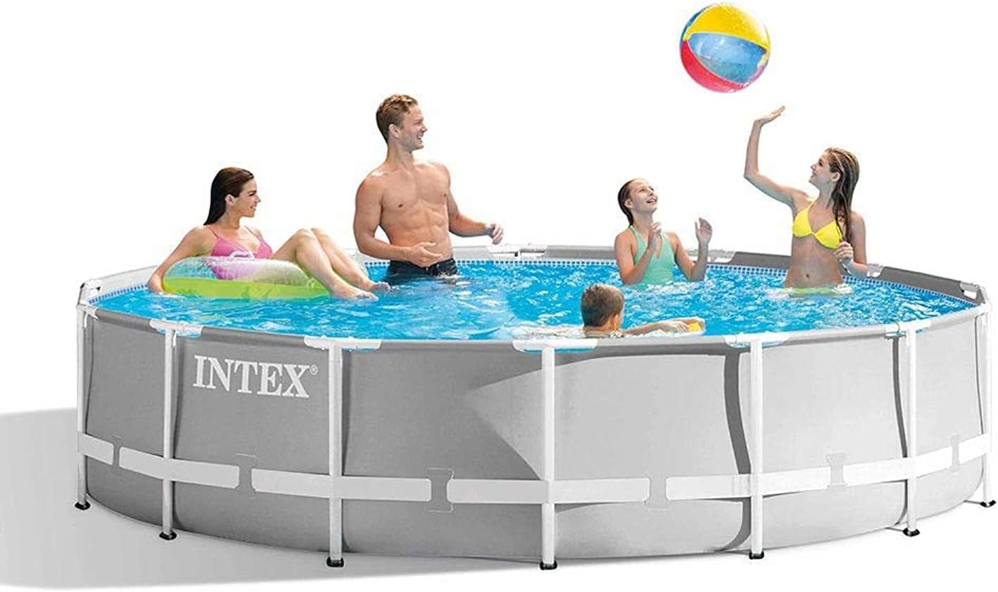 Intex 4M X 2M X 1M Prism Frame Rectangular Pool Set : Amazon.co.uk: Garden