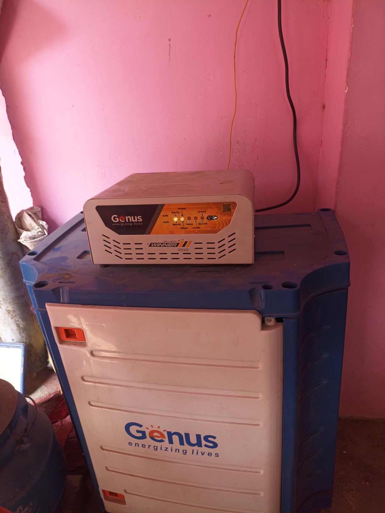 Genus Inverter Battery Combo - Winner 1200 Pure Sine Wave 900VA/12V ...