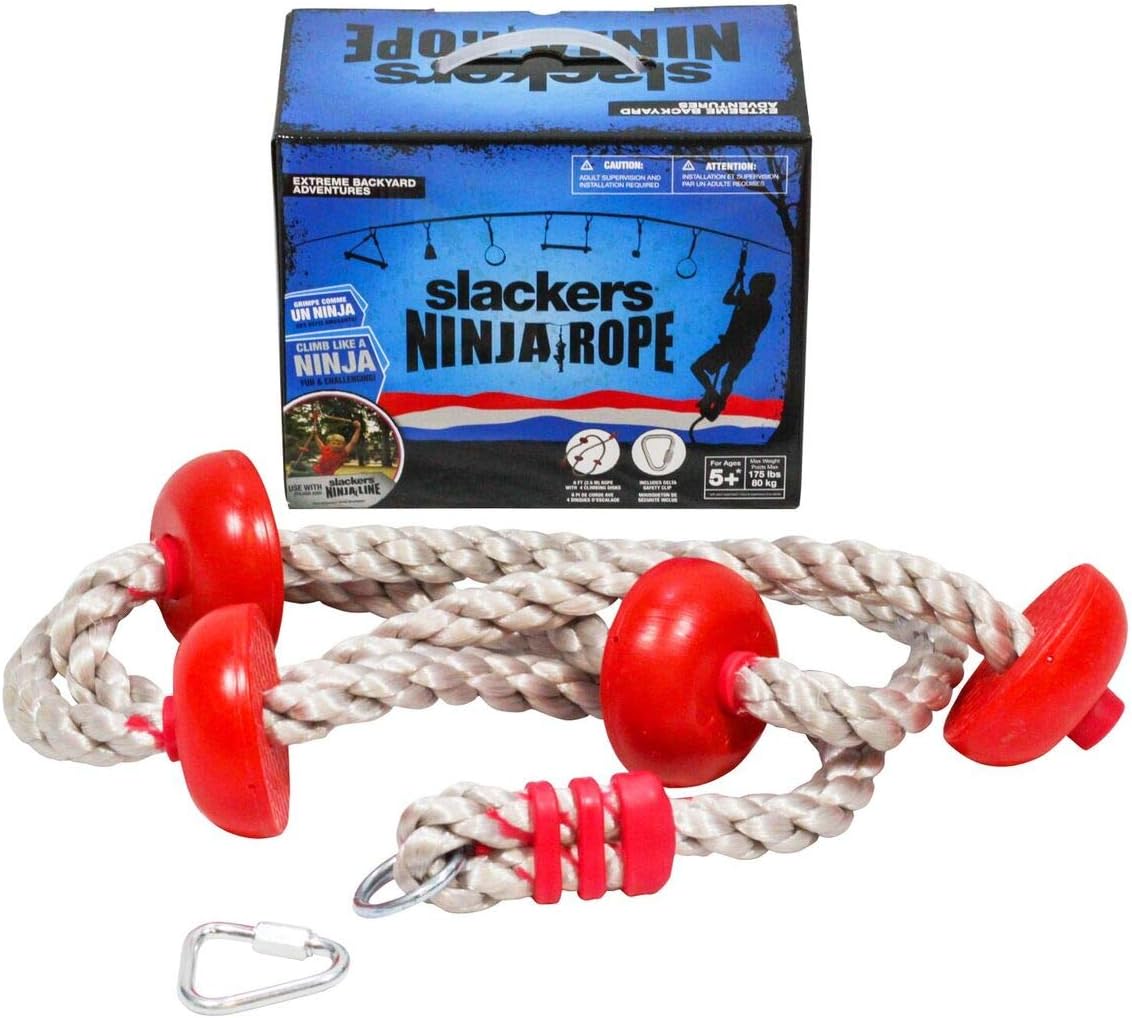 Amazon.com: b4Adventure NinjaLine Ninja Climbing Rope with Foot Holds ...