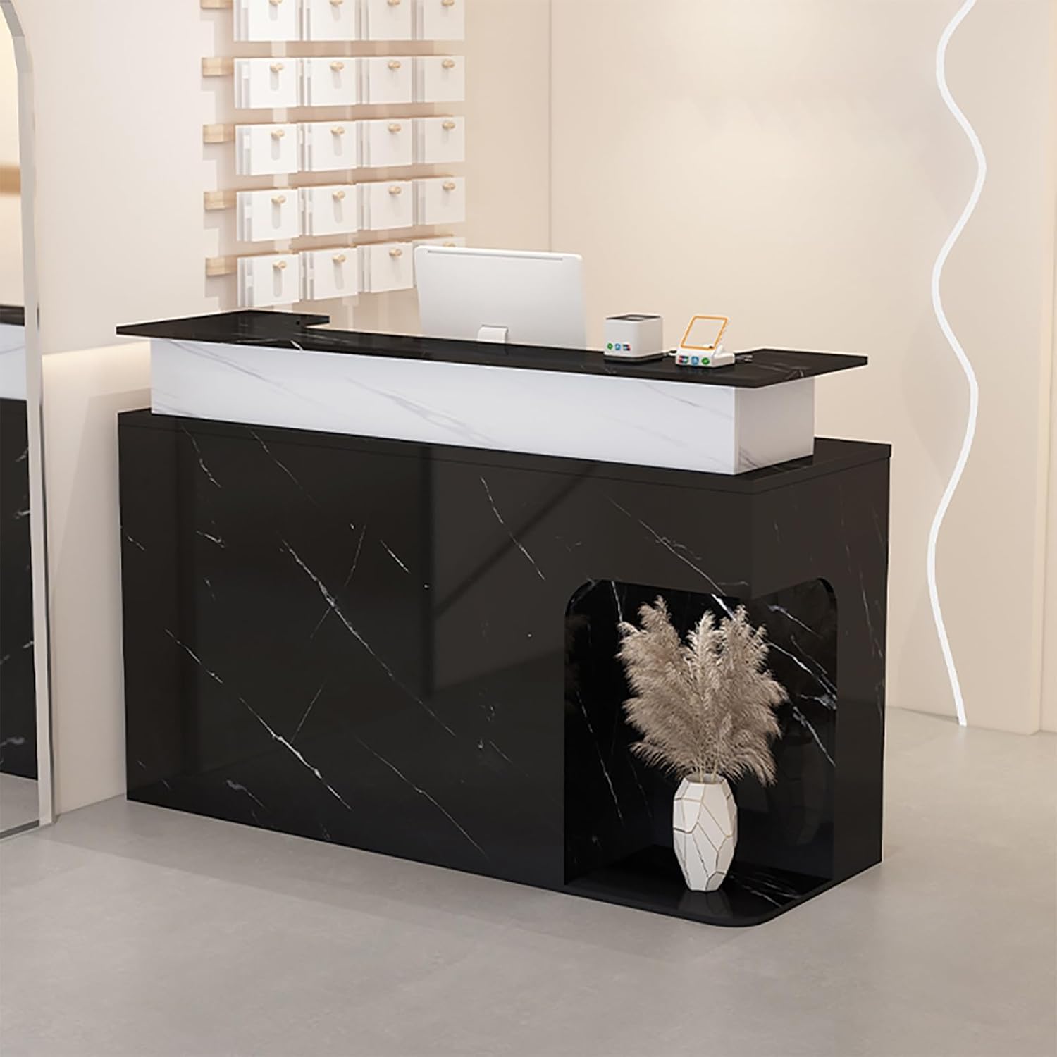 Modern Reception Counter With Led Lights Reception Australia | Ubuy
