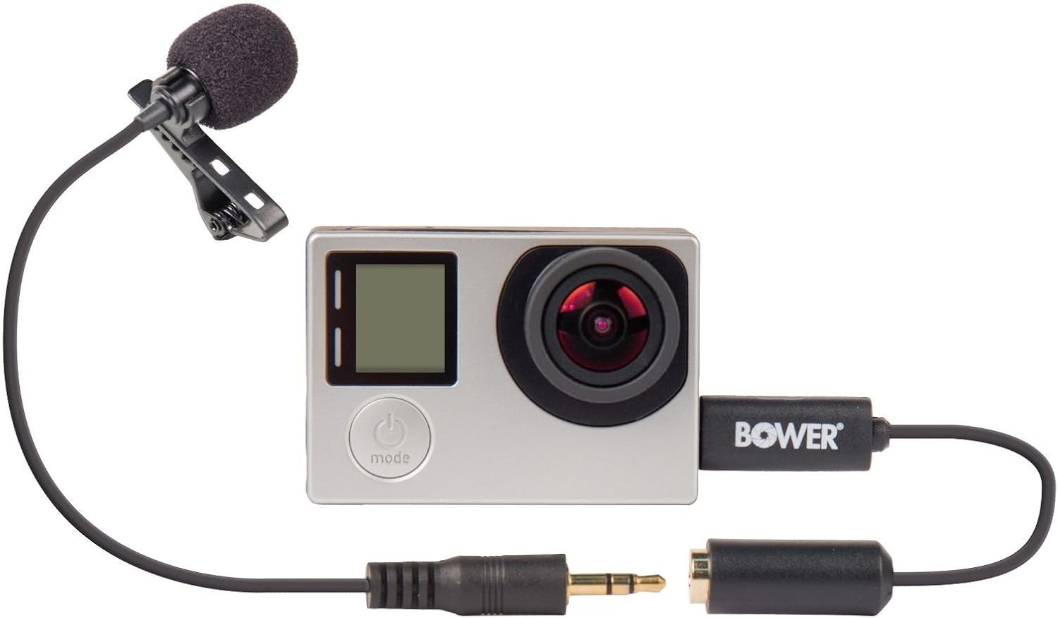 Bower xas-Mic Xtreme acción Serie Lavaliere micrófono para GoPro Hero 4 ...
