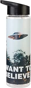 Amazon.com: The X-Files Spaceship I Want To Believe 24 Oz Plastic Water ...