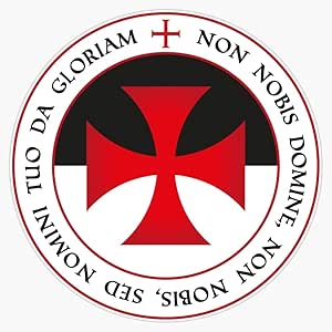 Amazon.com - The Knights Templar Cross Christian Crusader Seal Motto ...