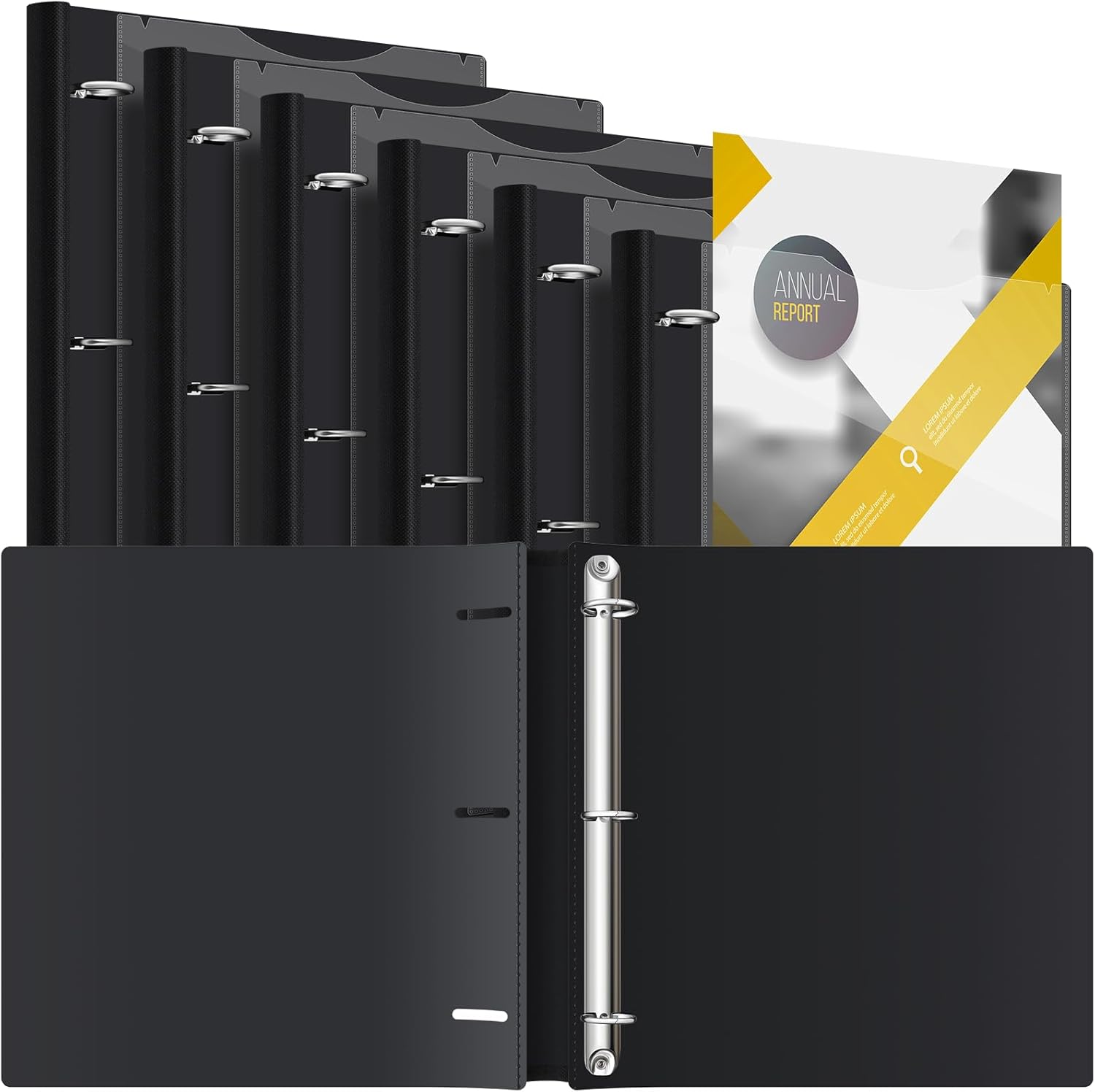 Amazon.com : Henoyso 6 Pcs Telescoping 3 Ring Binder Plastic Binder ...