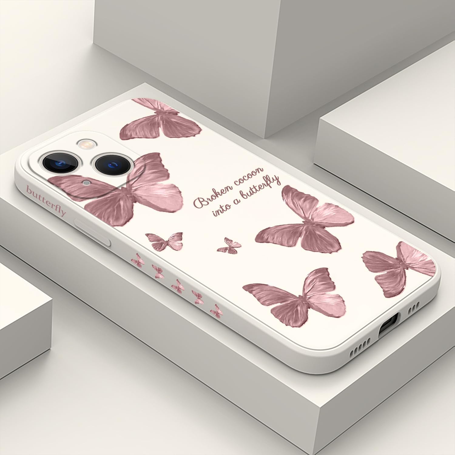 Amazon.com: LEECG for iPhone 13 Mini Case Flower Butterfly Cute ...