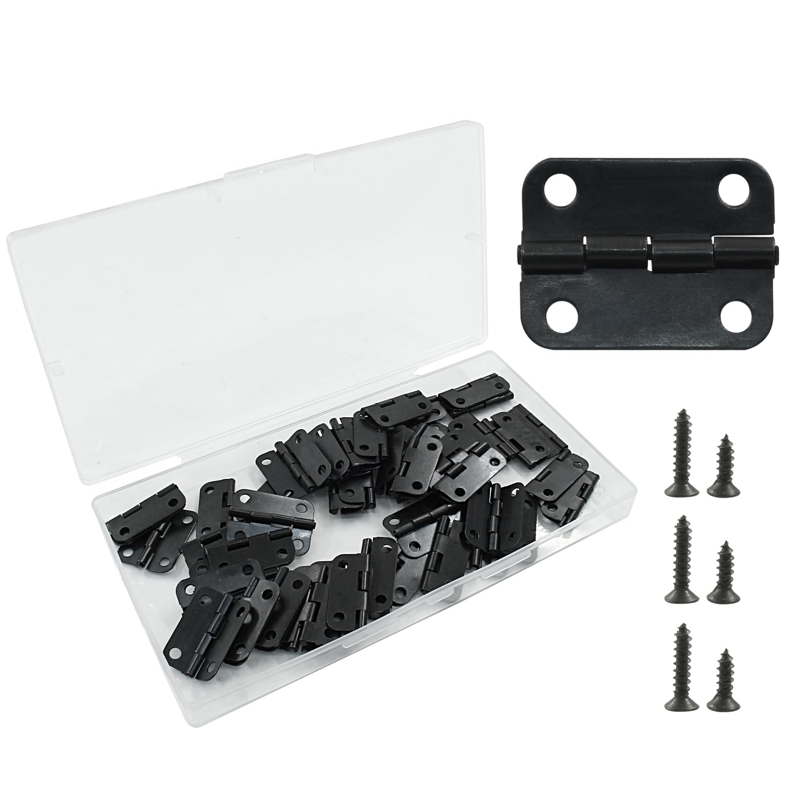 Amazon.com: Zorveiio 50 Pcs Small Hinges 1 Inch Butt Hinge with Screws ...