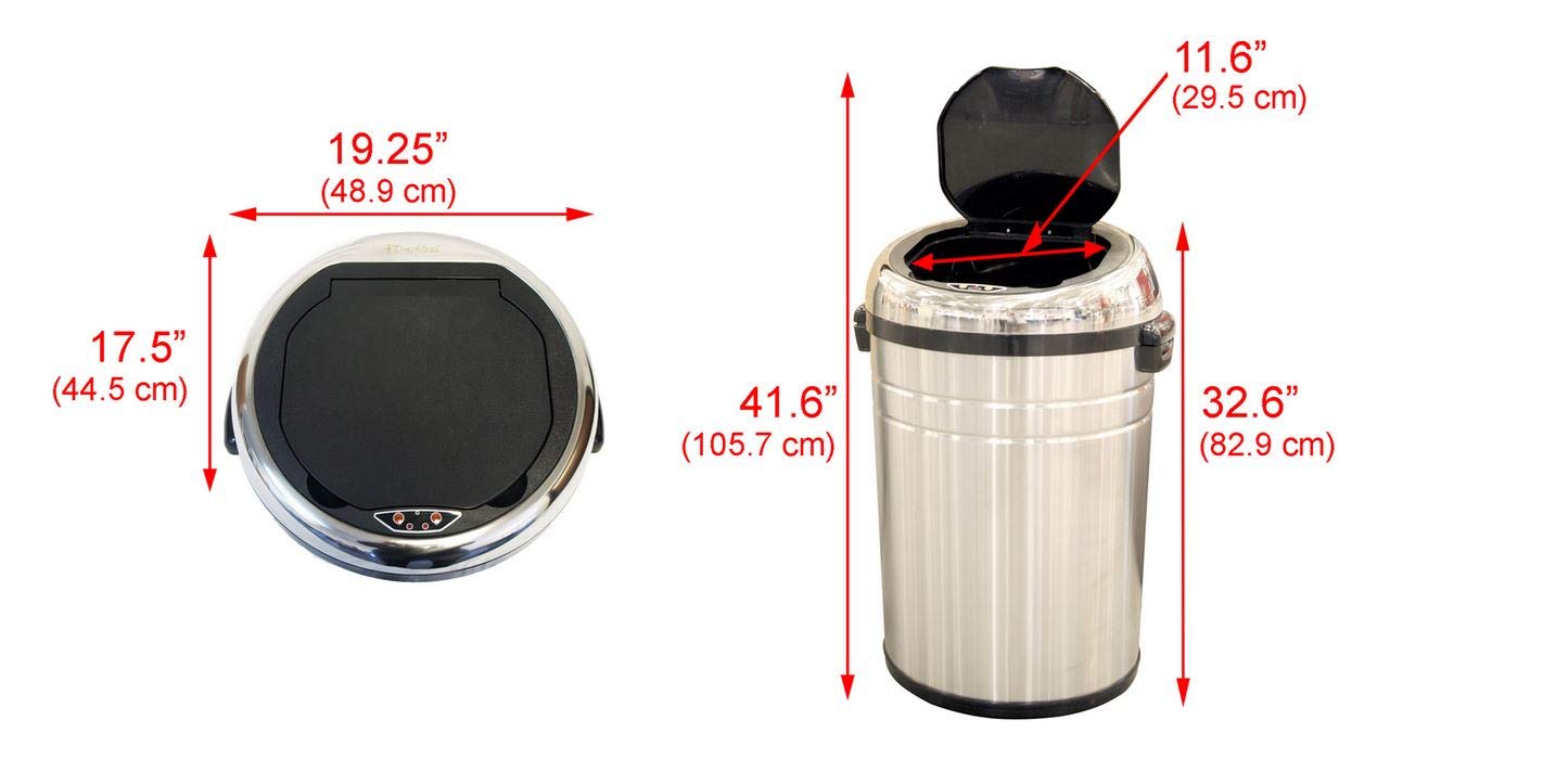 iTouchless 23 Gallon Touchless Sensor Trash Can with Odor Control ...