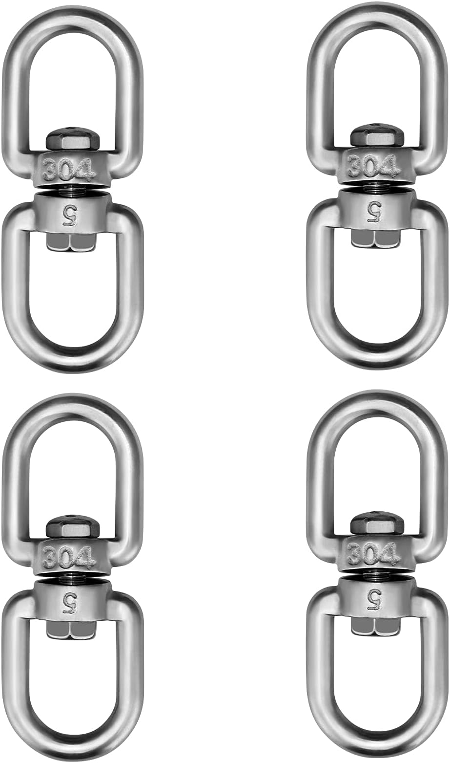 Amazon.com: Hamineler 6 PCS M6 Stainless Steel Double Ended Swivel Eye ...