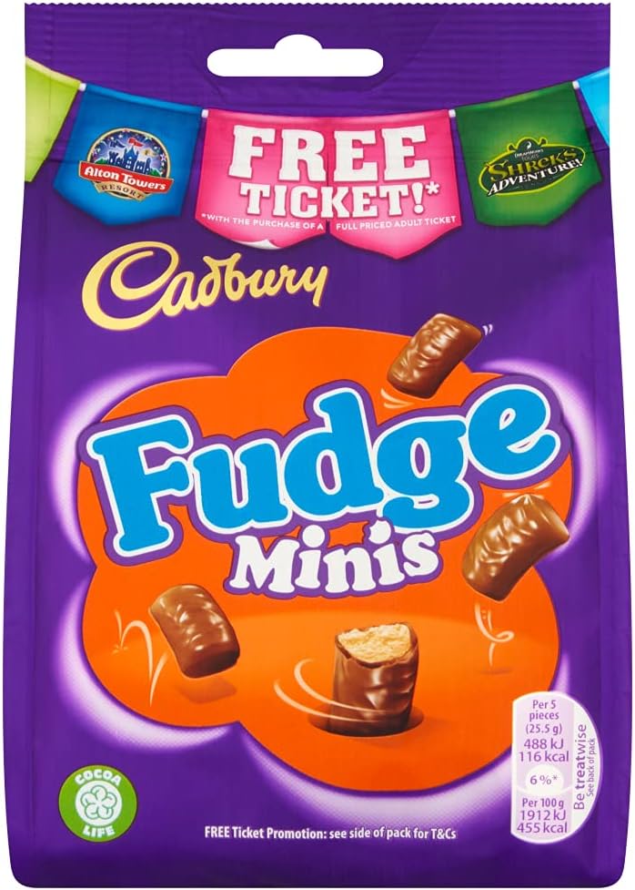 Cadbury Fudge Minis Chocolate Bag, 120g : Amazon.co.uk: Grocery
