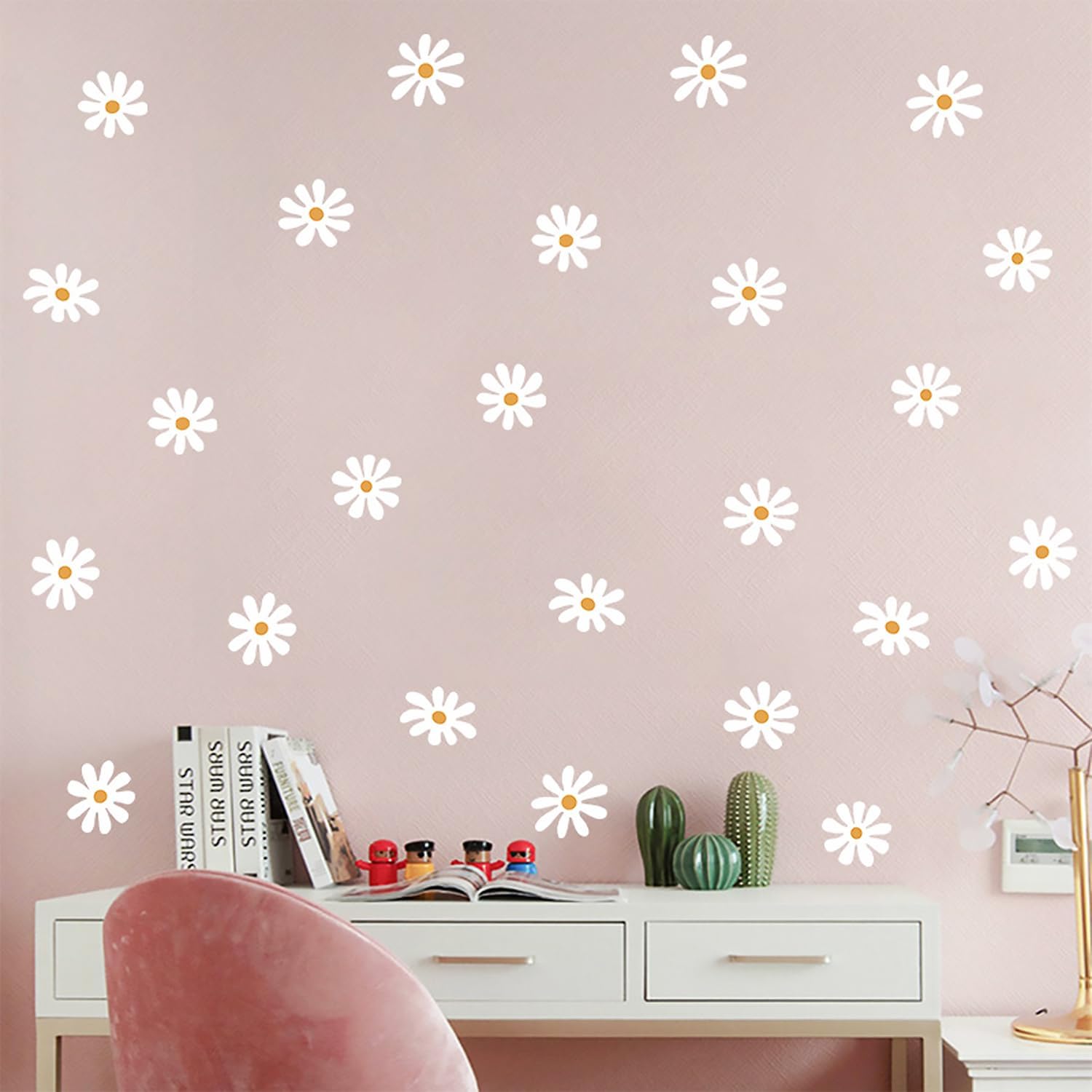 Amazon.com: BBTO Daisy Wall Decal Flower Vinyl Wall Decals Daisy Decals ...