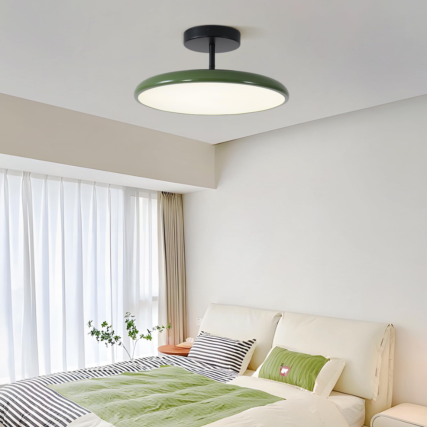 Snapklik.com : Lighting Vintage Green Ceiling Light Contemporary Black ...