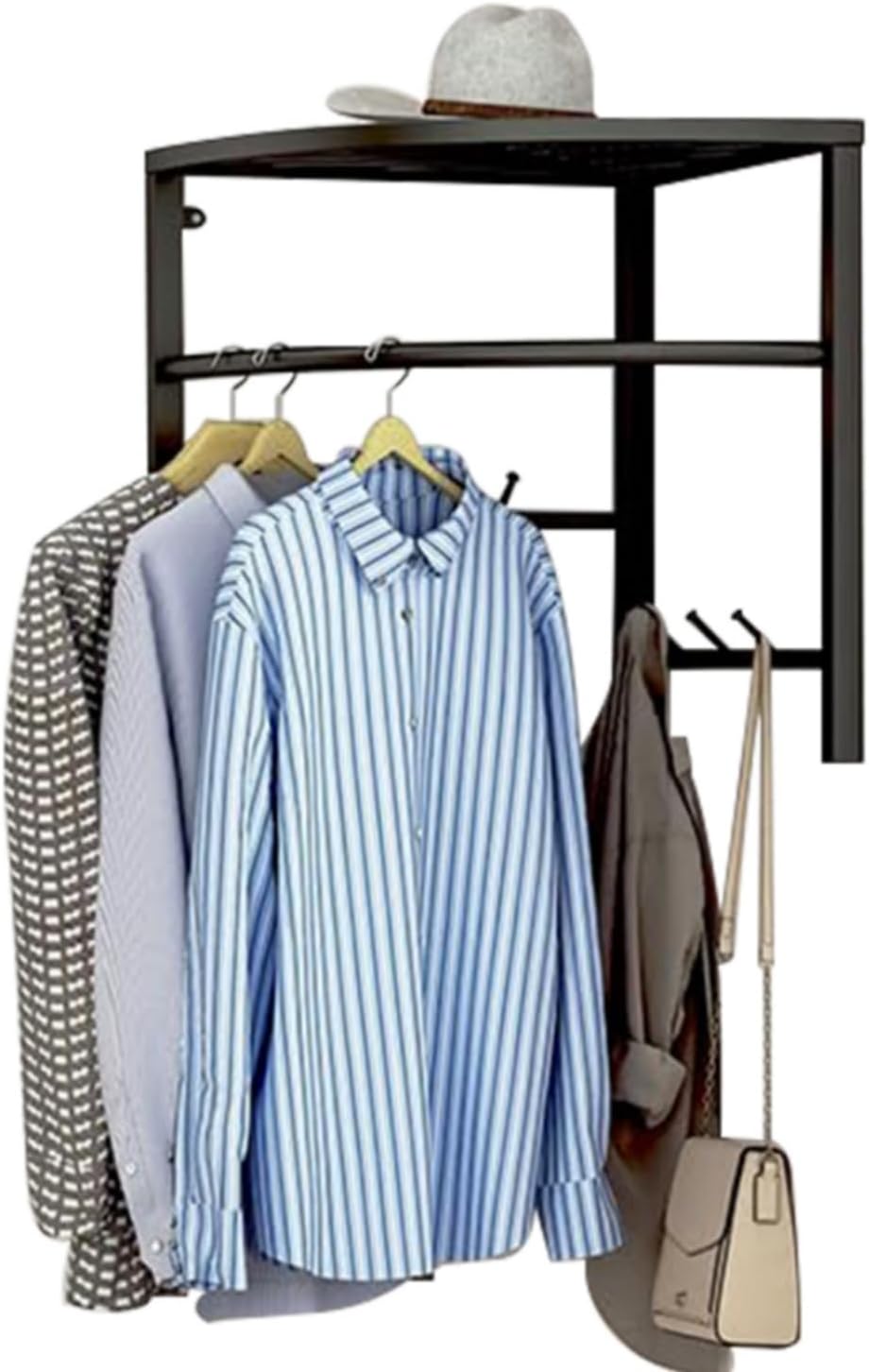 Amazon.com: Hanging Bars 43" Iron Wardrobe Assistant Corner : Home ...
