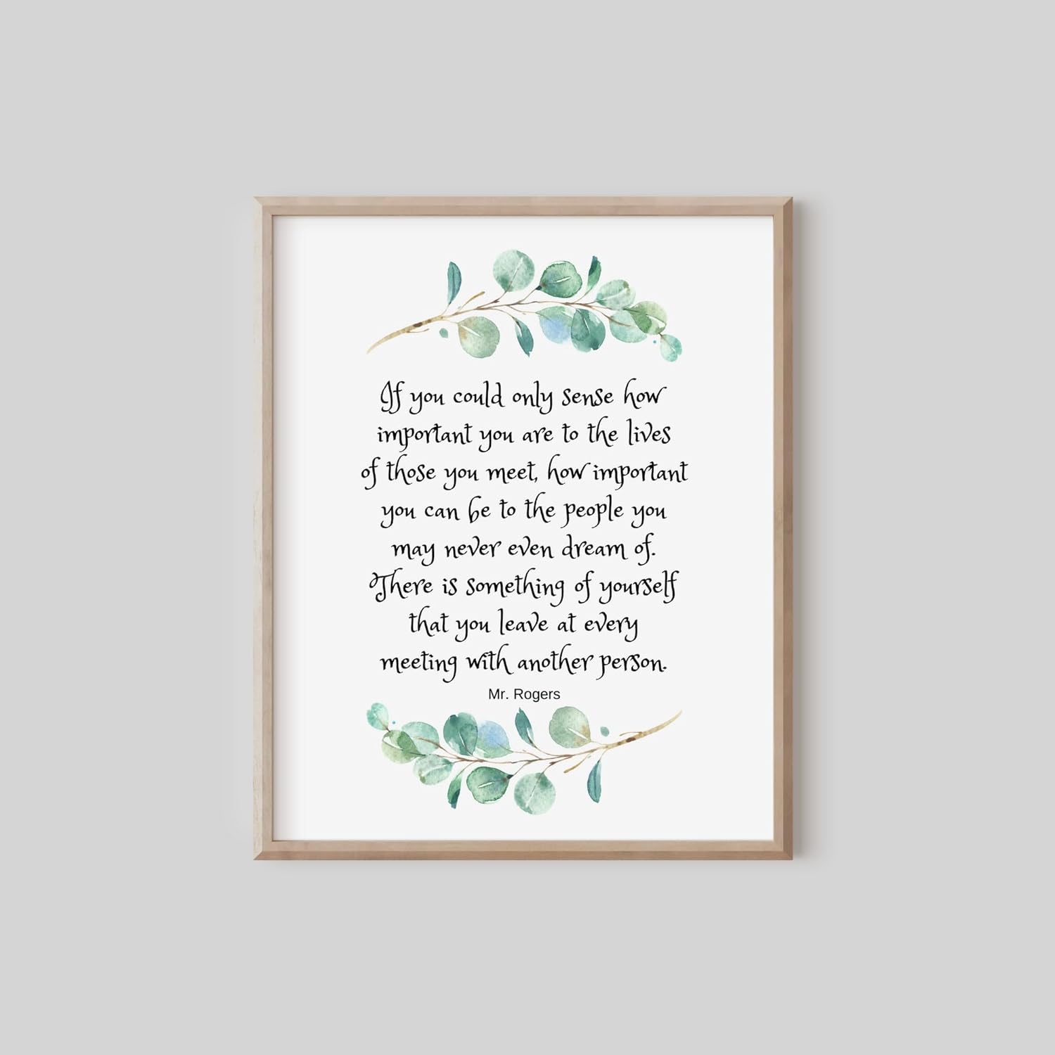 Amazon.com: Poster Mr Rogers Quote, Social Worker, Inspirational Wall ...