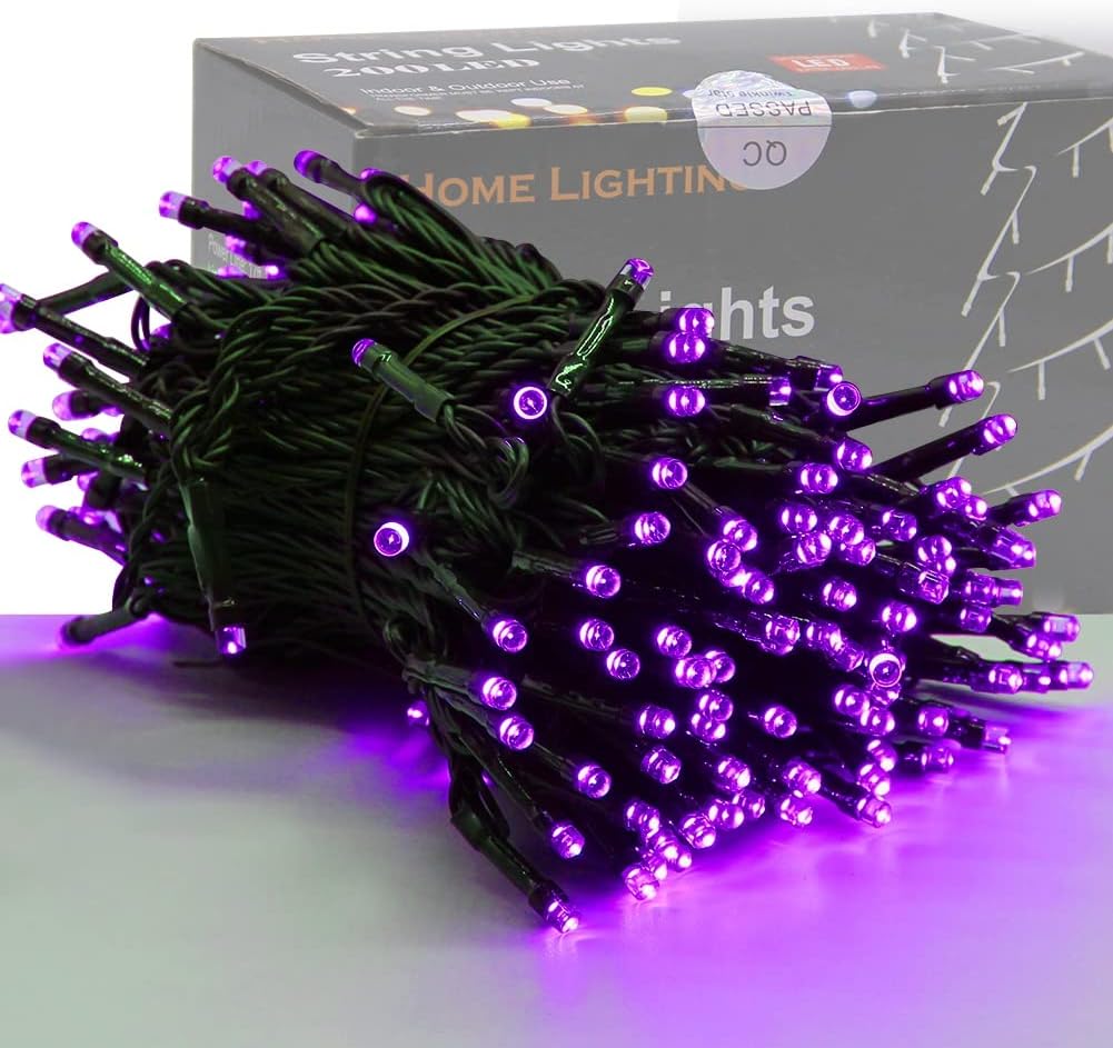 Amazon.com: Joiedomi Purple LED Christmas Lights Outdoor, 100-count ...