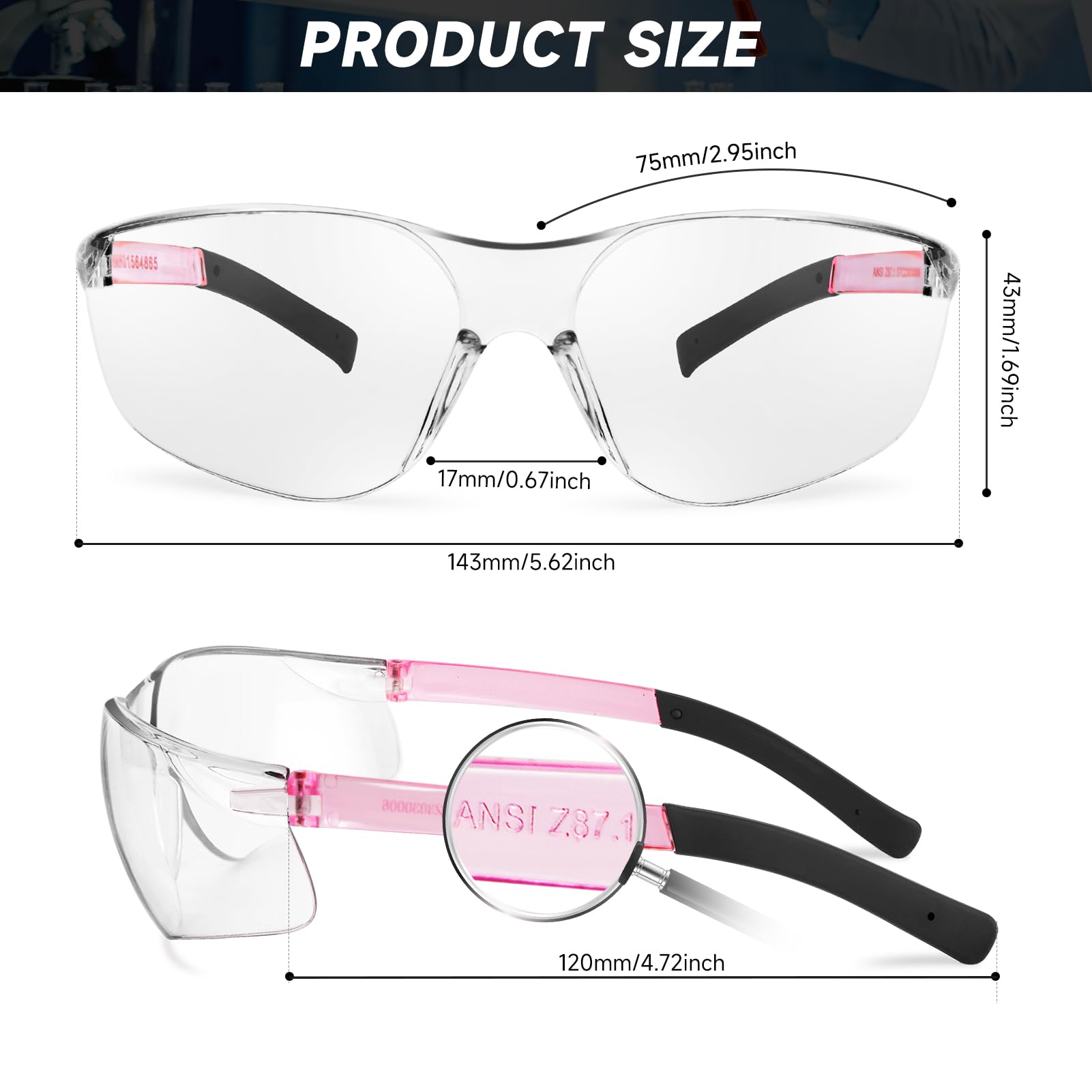Snapklik.com : Salfboy Safety Glasses ANSI Z871 Scratch Resistant ...