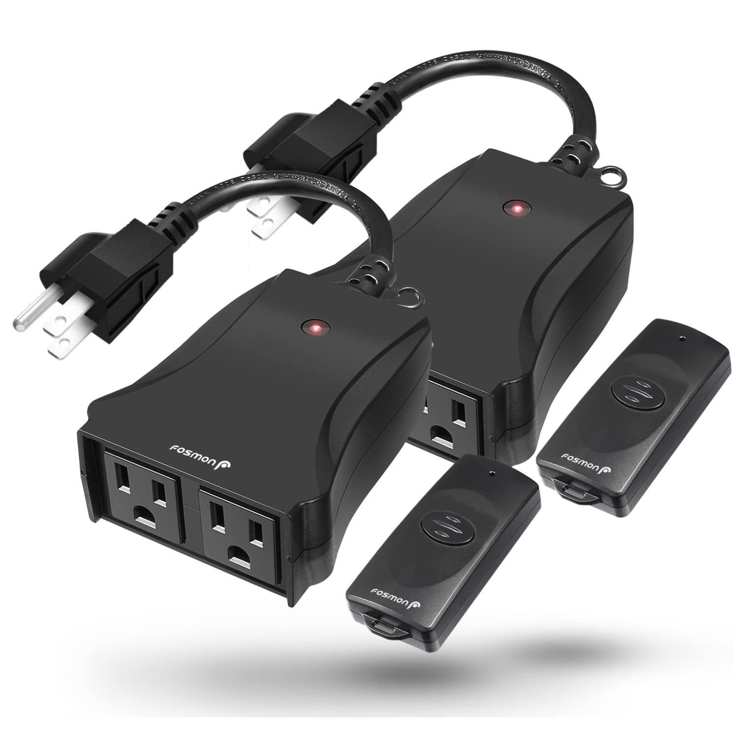 Fosmon Wireless Remote Control Outlet (2 Outlets, 80 Foot Range) ETL ...