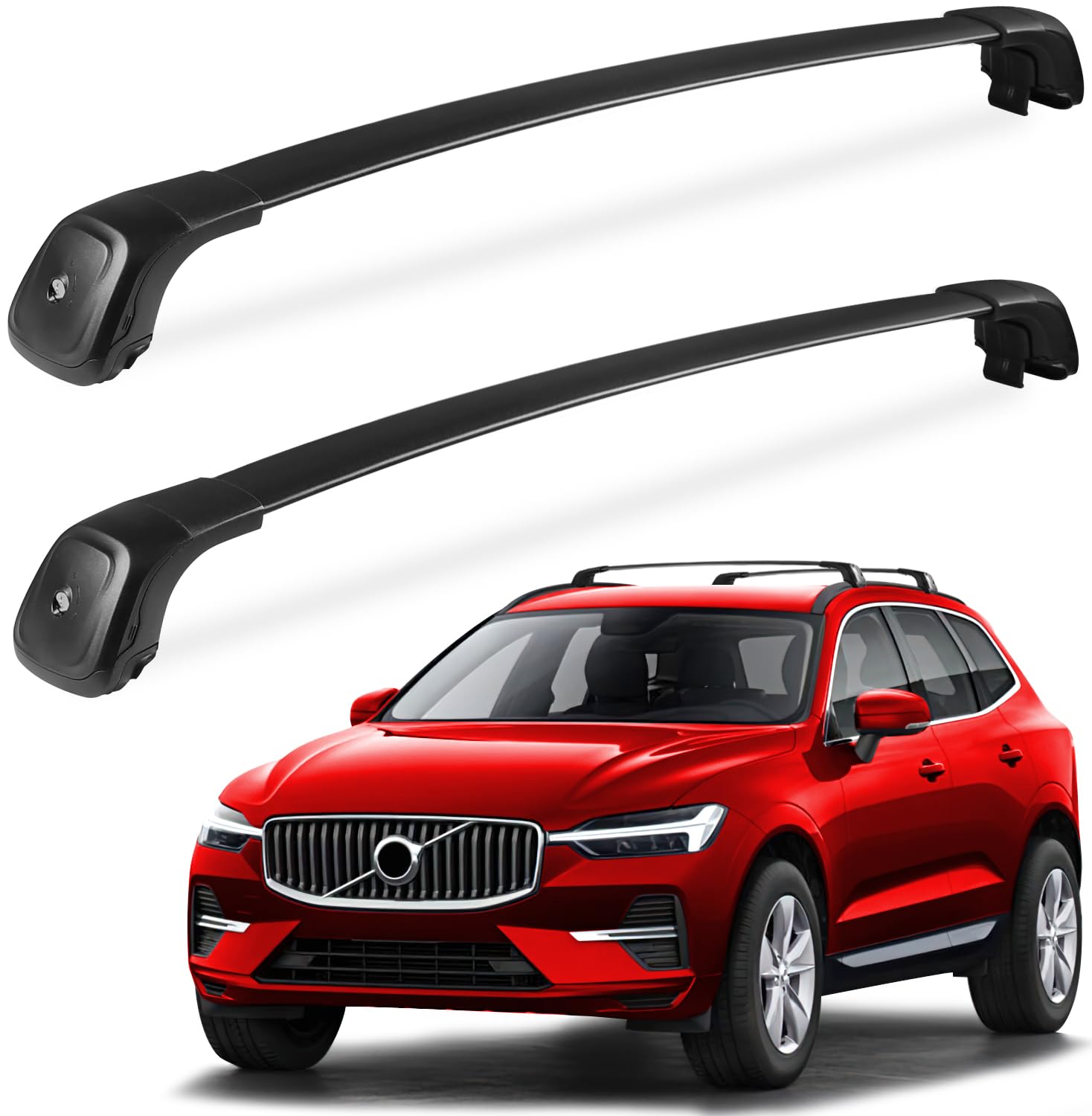 Amazon.com: FengYu Roof Rack Cross Bars 260lbs Compatible with Volvo ...
