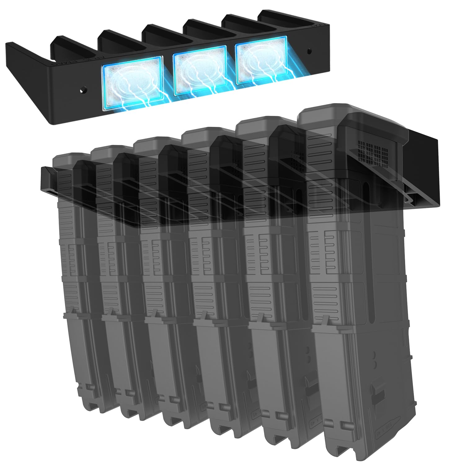 Snapklik.com : RUSFOL Upgraded Magnetic ABS 6X Standard PMAG Wall Mount
