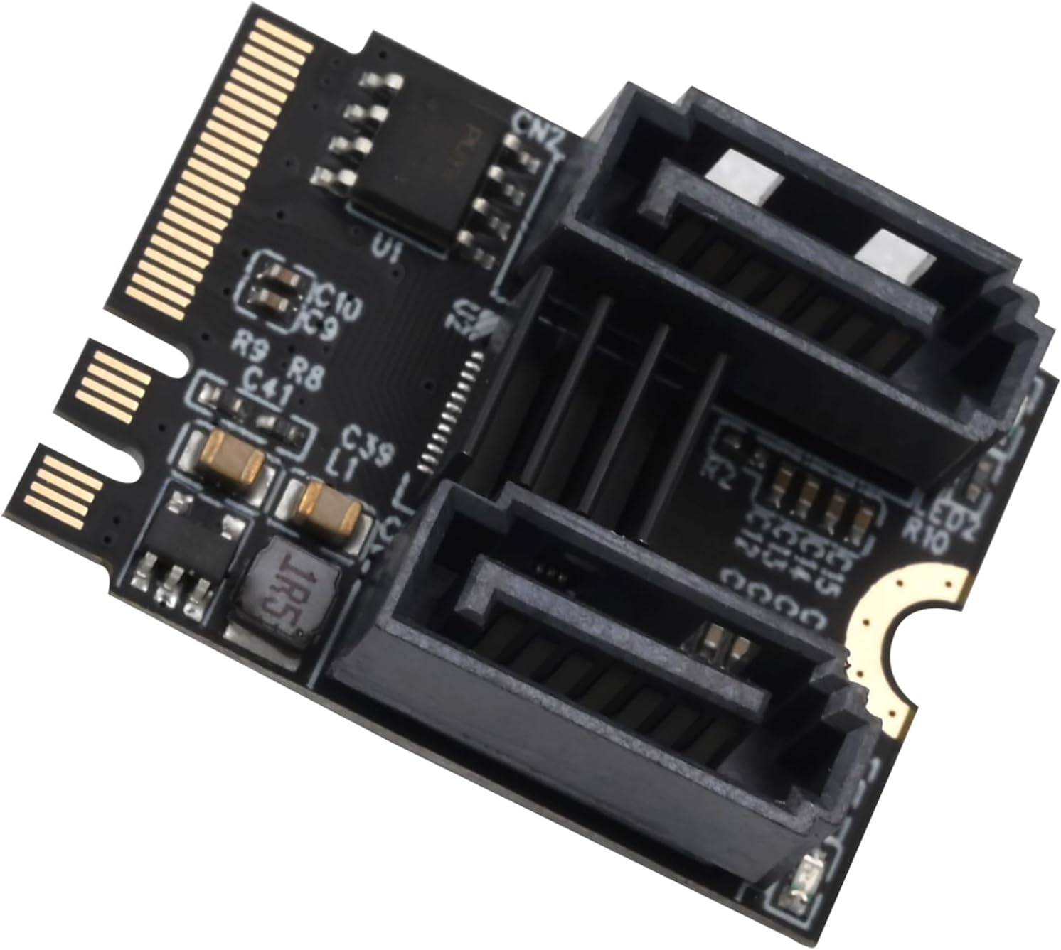 Amazon.com: COMeap M.2 to SATA Adapter A+E Key to Dual Ports SATA 3.0 ...