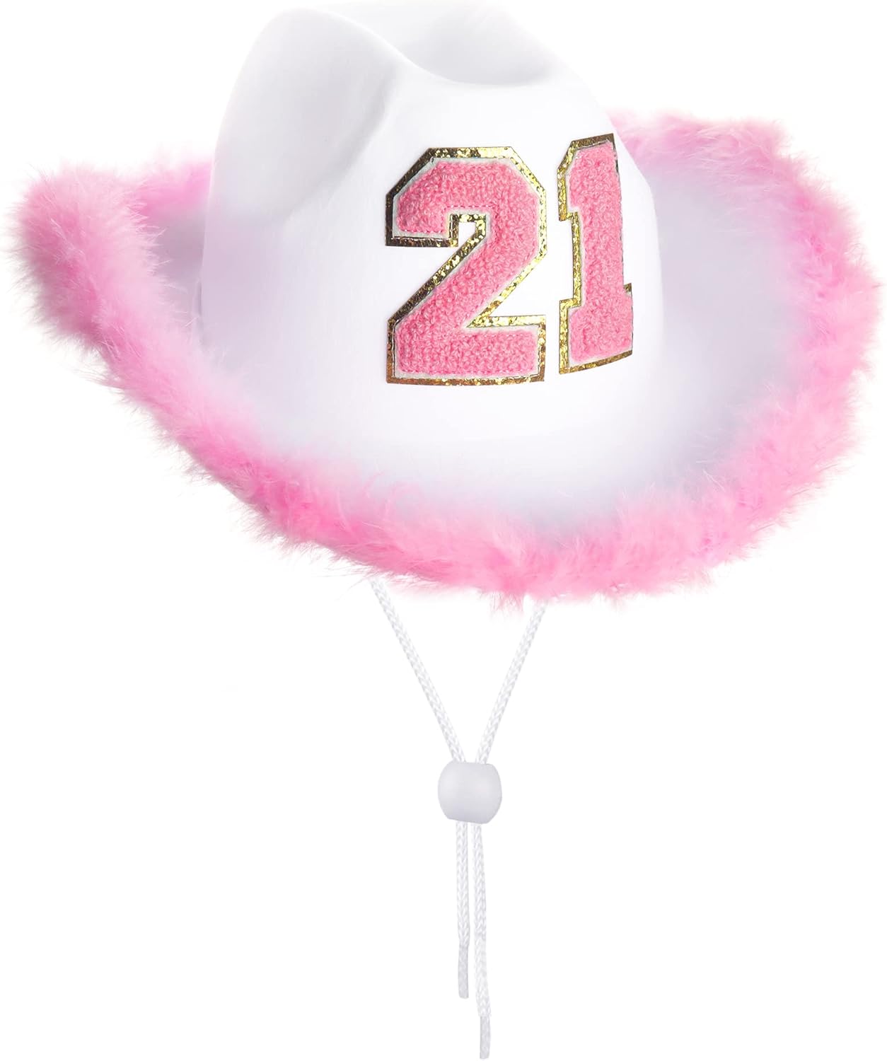 Amazon.com: JUSTOTRY 21st Birthday Pink Cowboy Hat - 21ST Birth day ...
