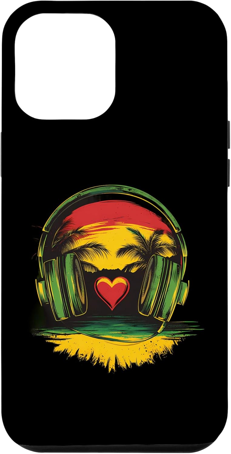 Amazon.com: iPhone 14 Plus Rasta Reggae Music Headphones Rastafari ...