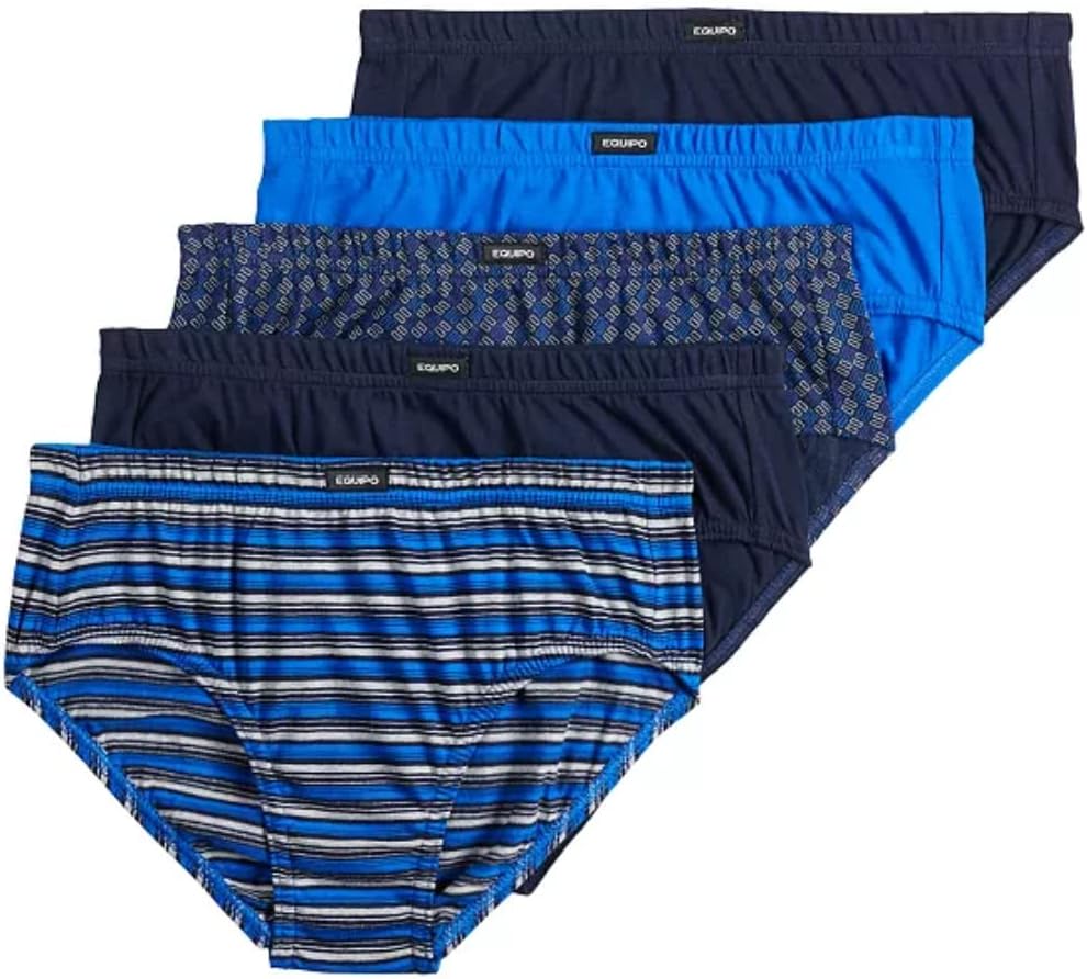 Equipo Men's 5-pack Low Rise Briefs (l) Navy, Blue, Black