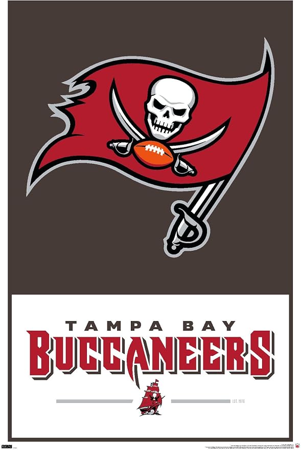 Amazon.com: NFL Tampa Bay Buccaneers - Logo 21 Wall Poster, 34L" x 22 ...