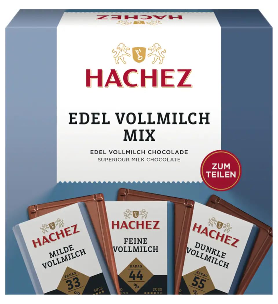 Amazon.com : Hachez Edel Vollmilch Milk Chocolate Mix - 150 g - Germany ...