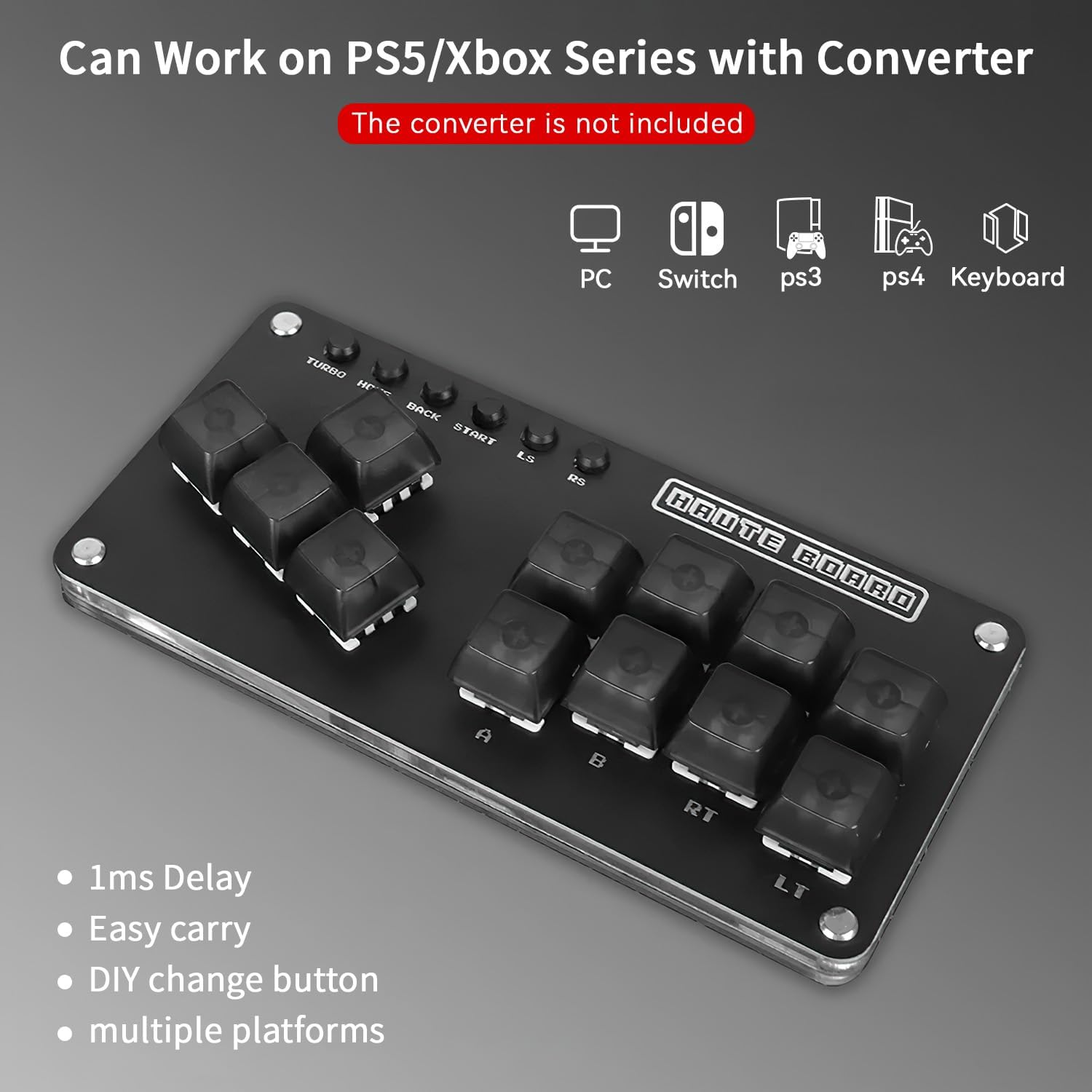 Sehawei Haute 42 All-Button Arcade Controller Gamerfinger with Turbo ...