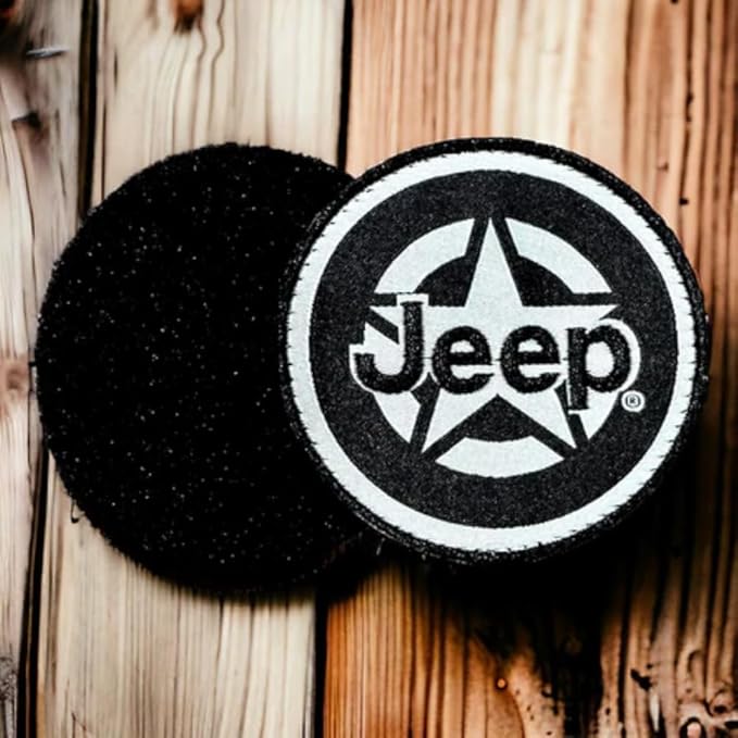 Amazon.com: Jeep Willys Oscar Mike Star Logo Hook and Loop 2-Piece ...