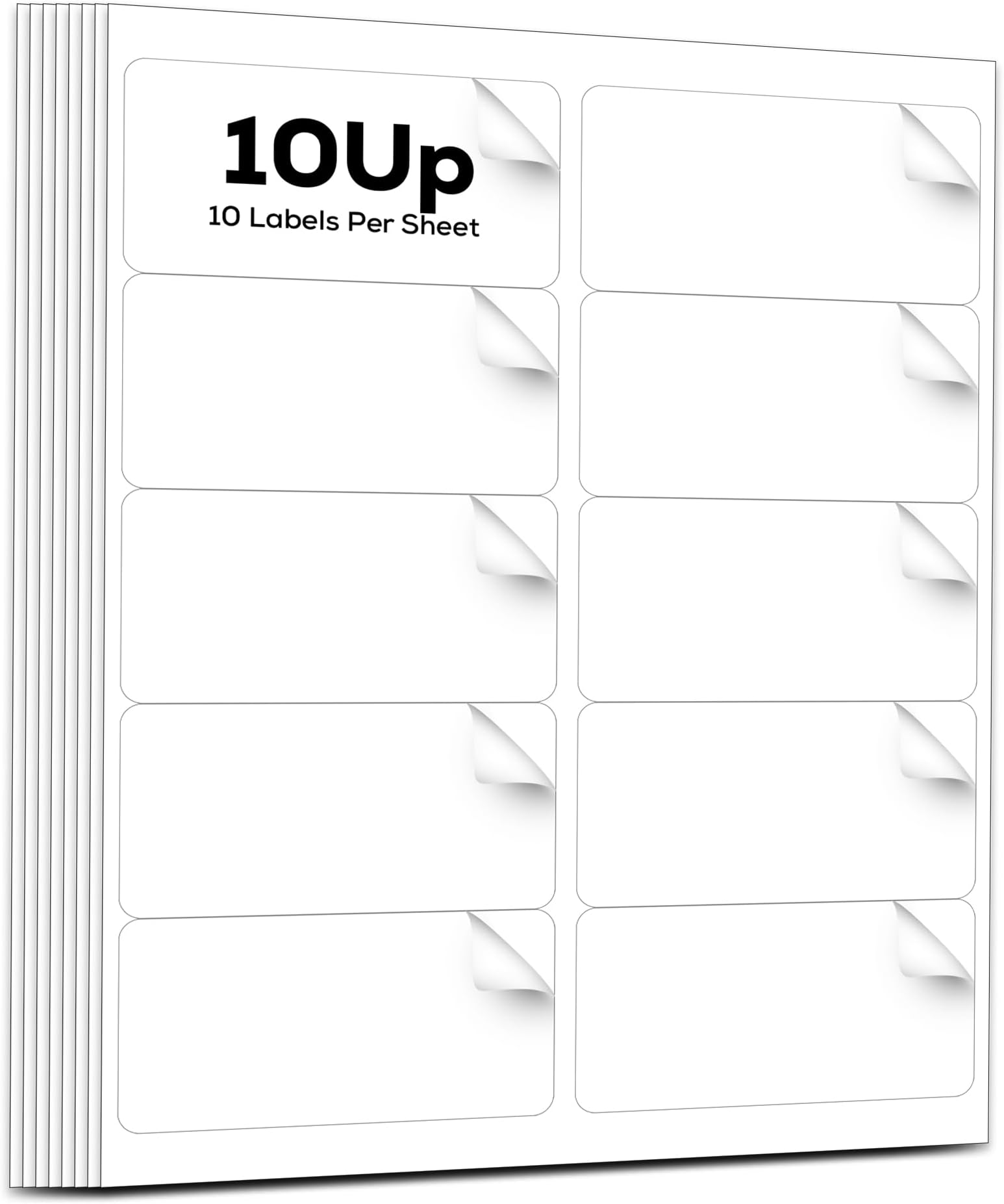 MXtore A4 Labels 10 Per Sheet – 50 Printable Sticker Paper 99.1x57 mm ...
